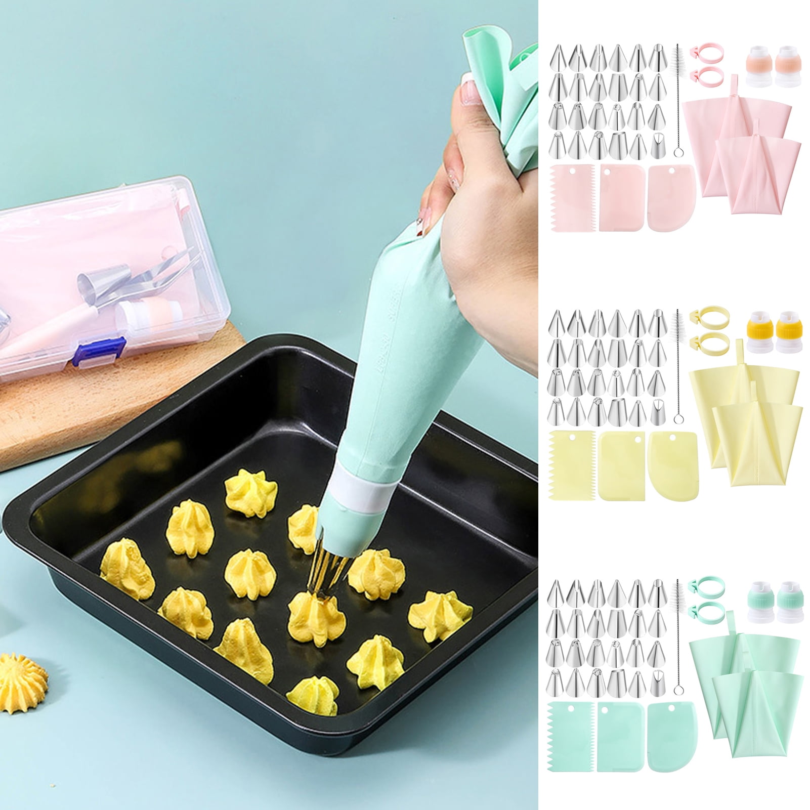 DIY Reusable Icing Piping Tip Set with Scrapers Forks - Flower Icing ...
