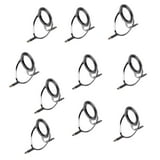 10Pcs/set Sea Fishing Rod s Double Foot Rod Eyes Eyelets Stainless ...