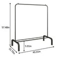 Walmart Metal Garment Rack with Double Rod and Shelf, Single Pole, Free ...