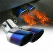 2.5'' 63mm Carbon Fiber Exhaust Tip with Blue LED Light Stainless Steel ...