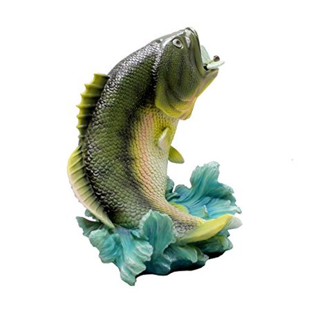13" Tall Bass Fish Figurine Statue By DWK | Fishing or Cabin and Lodge ...