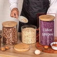 2pcs Glass Jar Canisters Set (73/101/136Oz) with Printed Labels, 2000 ...