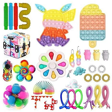 HALO Big Fidget HALO s Pack, Sensory Fidget Set Pop Bubble Stress Relief HALO s with Marble Mesh ...