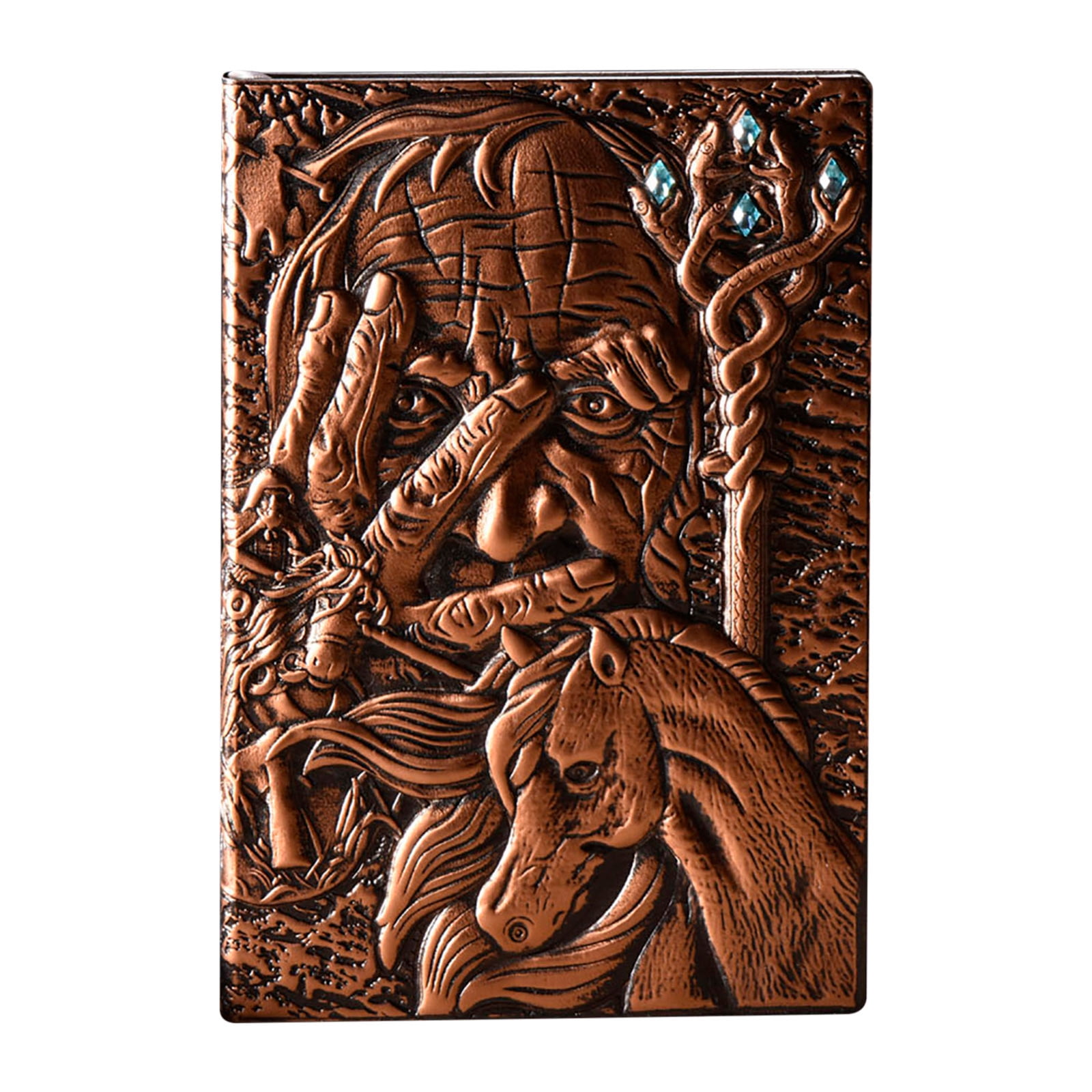 Wovilon Retro Embossed Magician Notebook European-Style Notepad Three ...