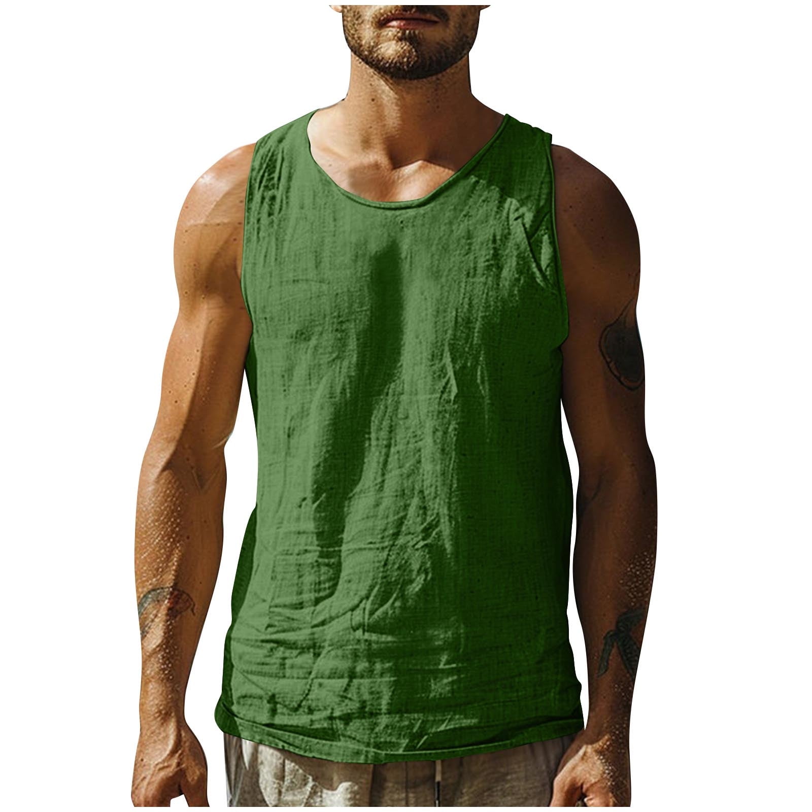 Click here for Zfhfof Sleeveless Beach Hippie Shirts For Men Summ... prices