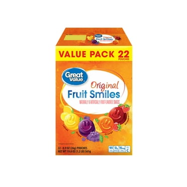 Great Value Tangy Fruit Smiles, 0.9 oz, 50 Count - Walmart.com