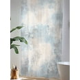 Aqua Beige Ombre Sheer Curtains 84 Inch Long 1 Panel Vintage Modern ...