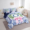 Catabedysis Bowknot Letter Print 7pcs Queen Bedding,Leaf Wreath ...