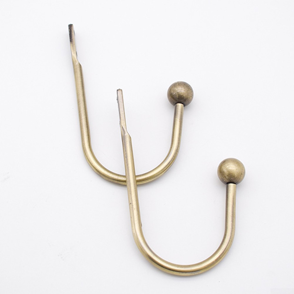 ecchou 2 Piece Sturdy Curtain Retainer Tether with Hooks Metal U Shape ...