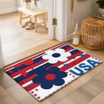 2x3 Washable Area Rugs,American Flag Star Flower Non-Slip Ultra Soft ...