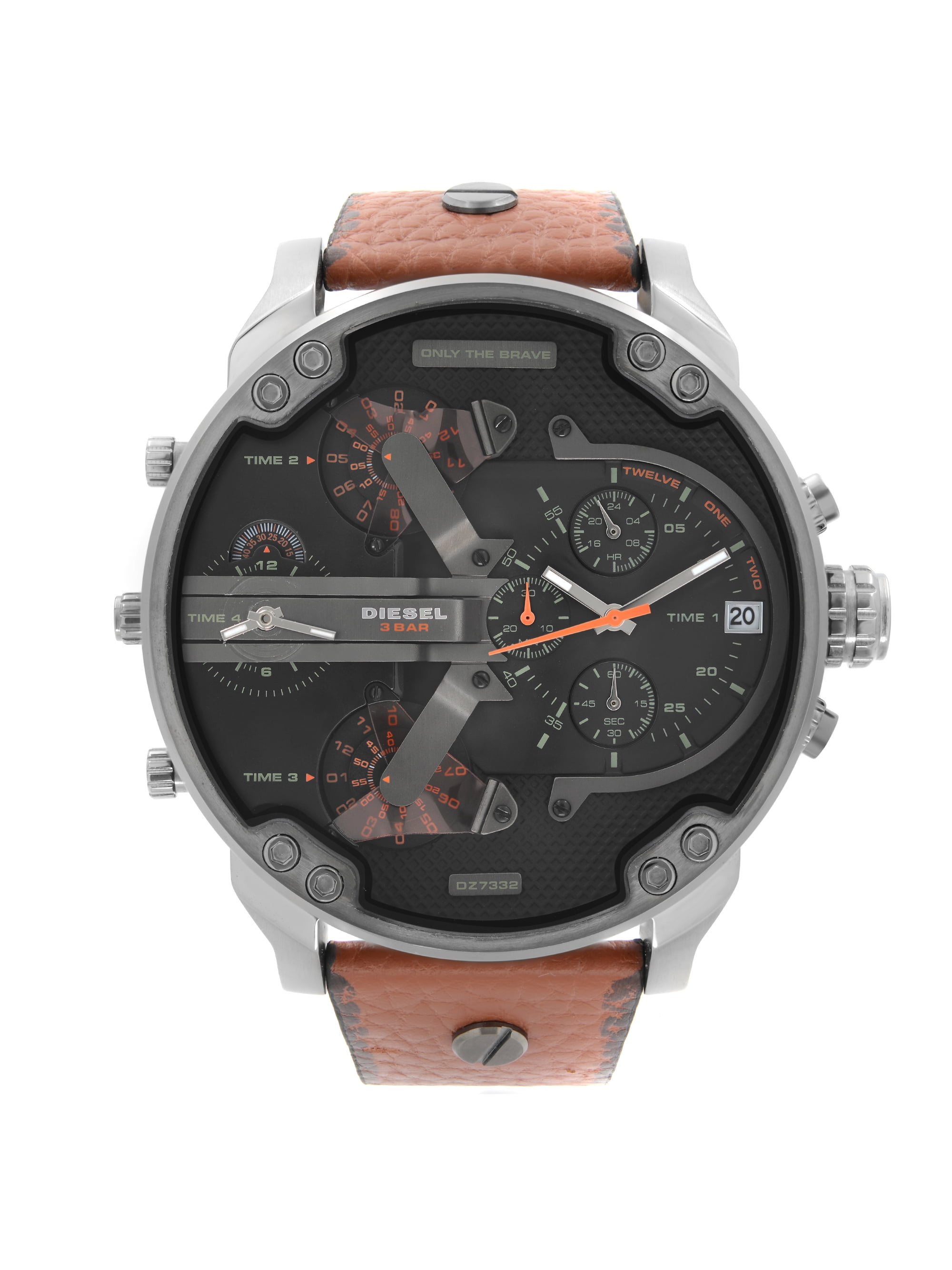 Diesel Mr. Daddy 2.0 Stainless Steel Black Dial Quartz Mens Watch ...