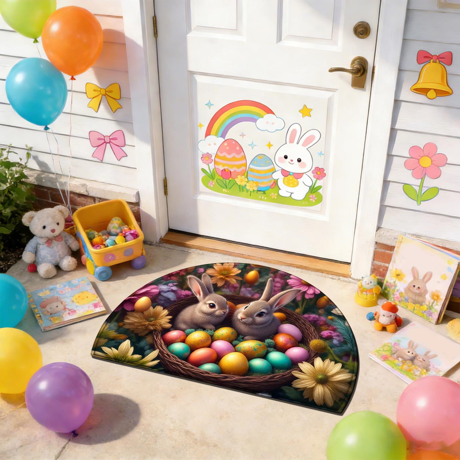 Click here for Rkstn Semicircular Easter Entrance Door Mat  Non-S... prices