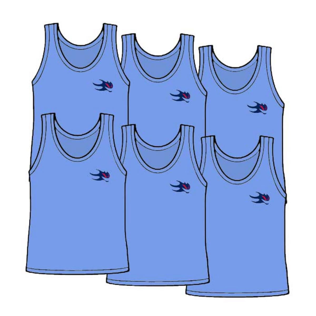 All Sport Pinnies for Youth in Pkg of 6 Vests. Sky Blue. Fits Most ...