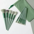 13PCS Teal Makeup Brush Set Full Kit with Soft Bristles for Eyeshadow ...