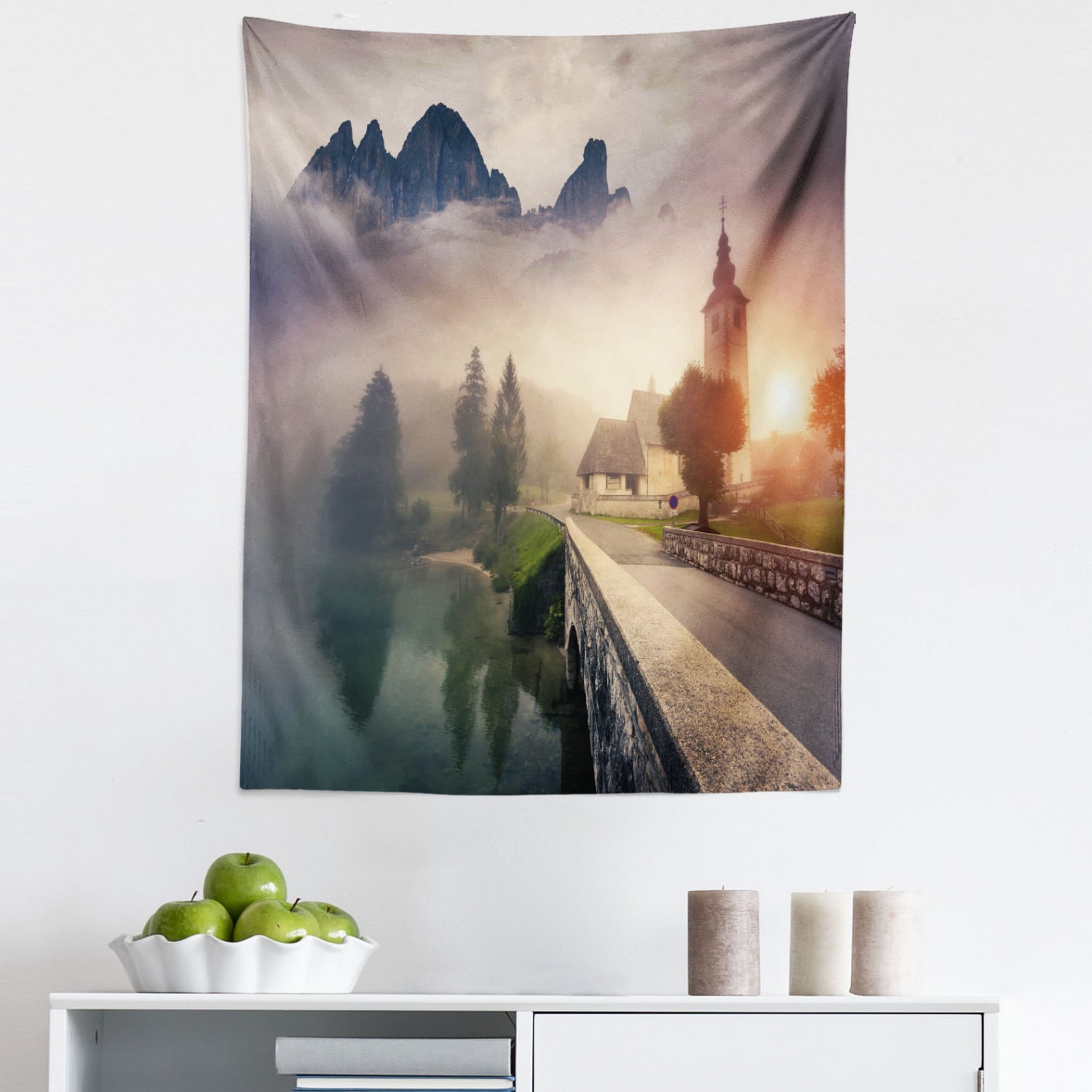 Landscape Tapestry, Majestic Foggy Morning Scene Triglav National Park ...