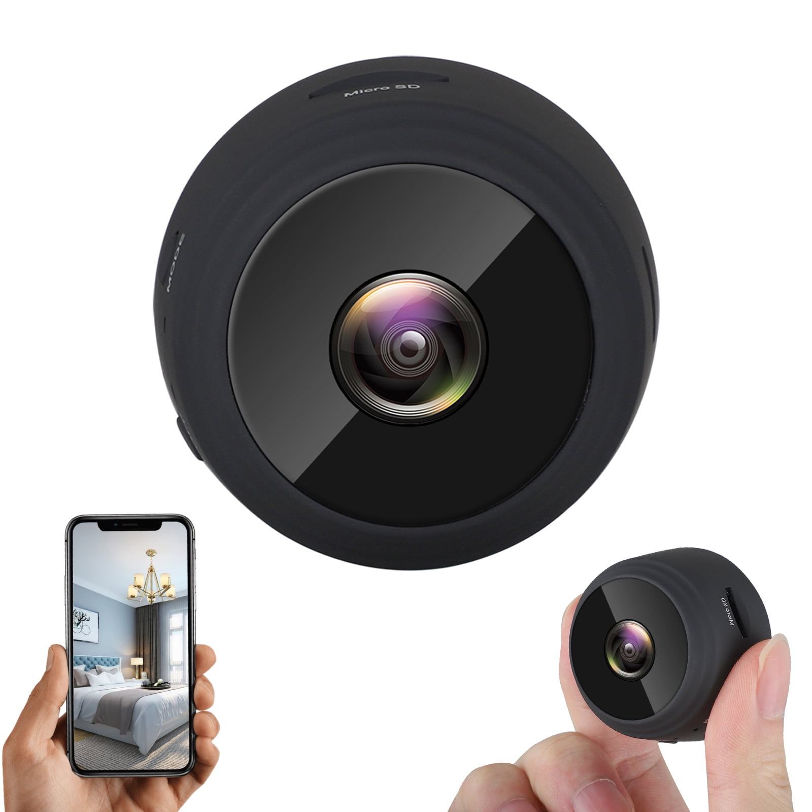 Baby Monitors Safety Equipment TechCode HD Mini WiFi Camera 1080P Wide ...