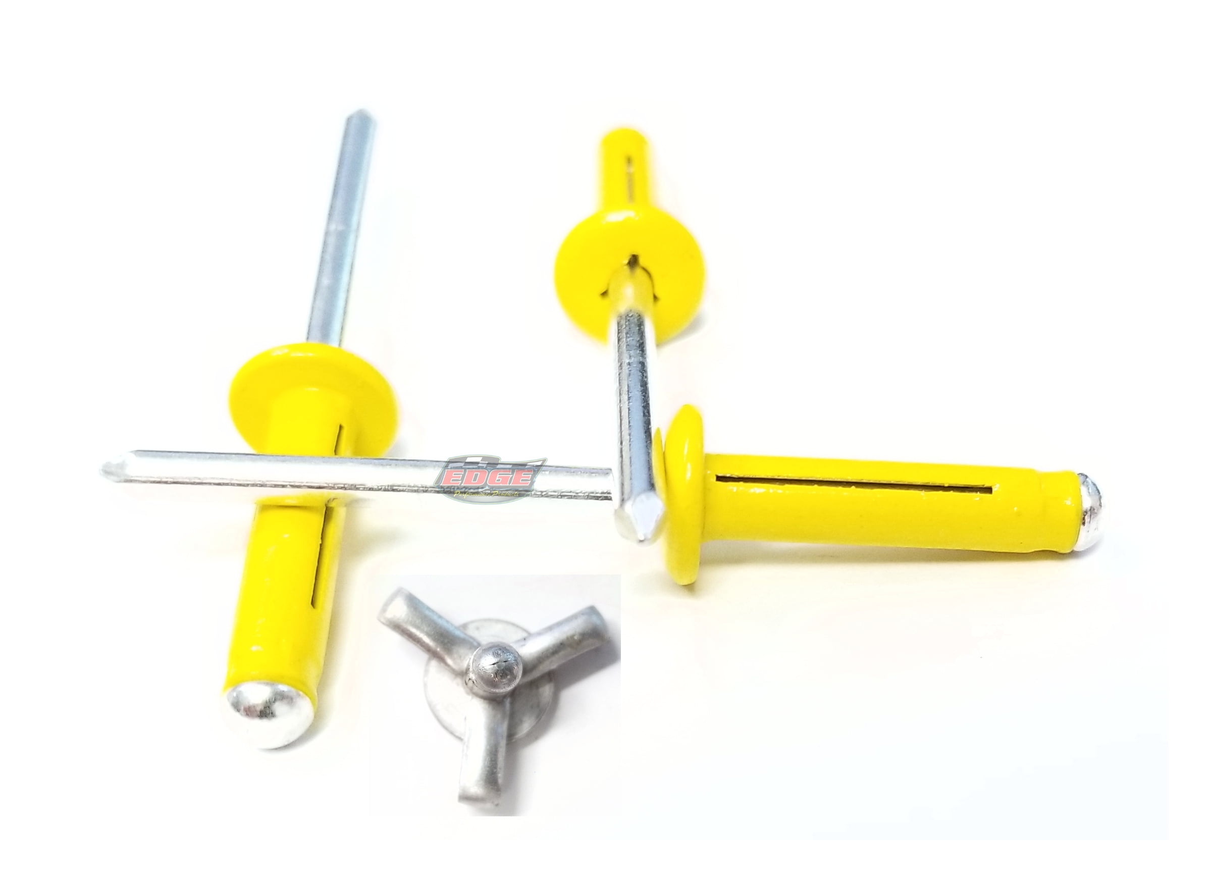 Yellow Exploding Pop Rivets 3/16" Tri-Fold Small Aluminum Head Steel ...