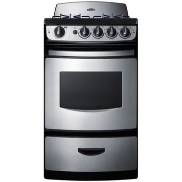 30" wide gas range in stainless steel, open burners and clock/timer on ...