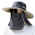 BByeadc Men's Hat Detachable Face Cover Bucket Hat, Breathable Sun Hat ...