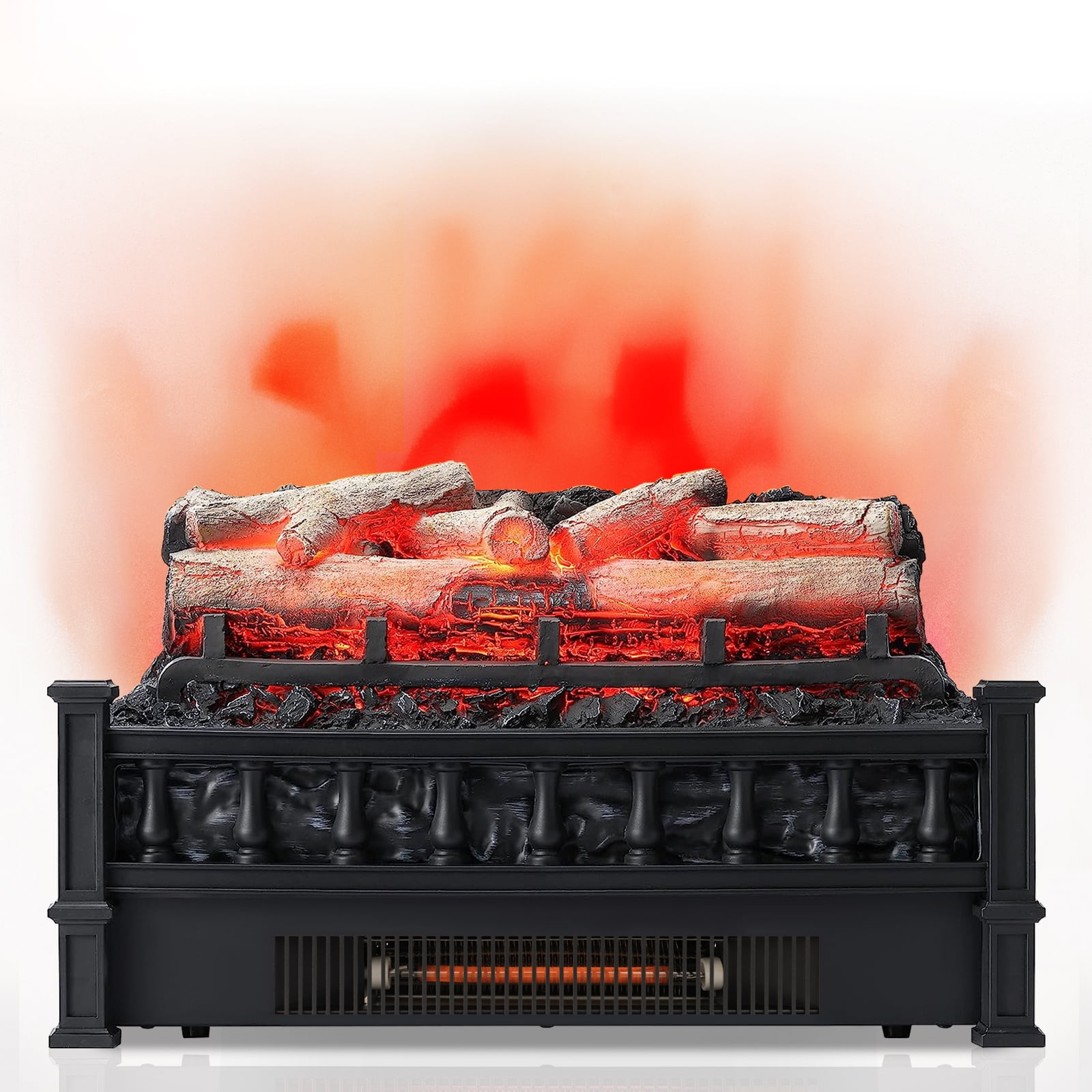 Topbuy 20" Electric Fireplace Log Set Heater with Adjustable Temp ...