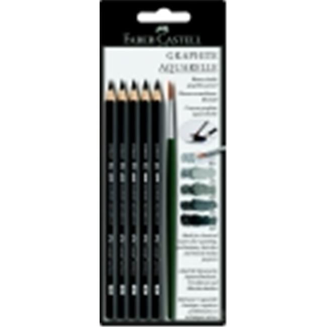 Faber-Castell Aquarelle Water Soluble Graphite Pencil - Black, Pack 5 ...