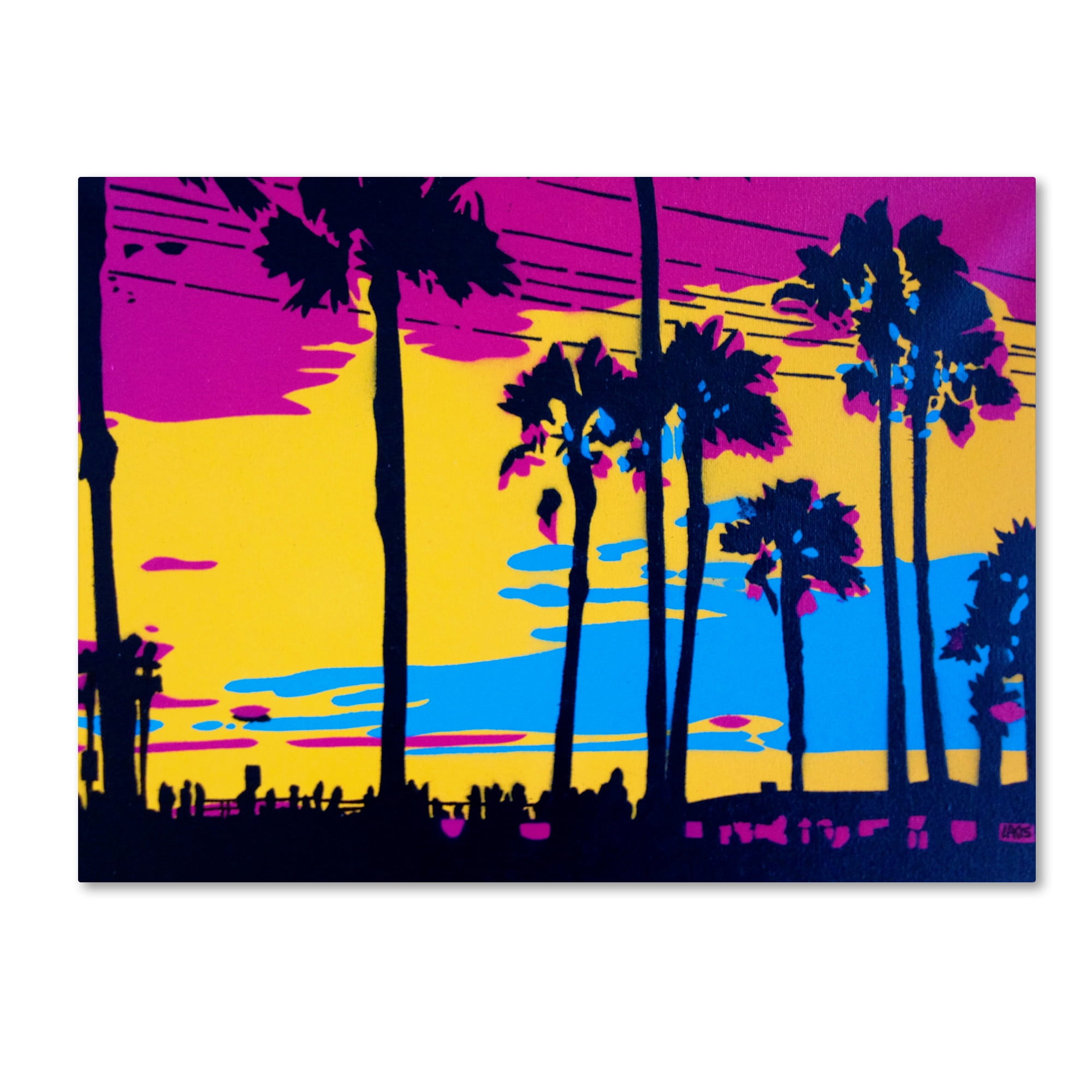 Trademark Fine Art 'California Sunset' Canvas Art by Abstract Graffiti ...