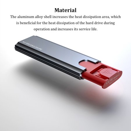 kurtrusly M.2 NVMe SSD Enclosure Aluminum Case USB3.1 Gen2 HDD Box ...