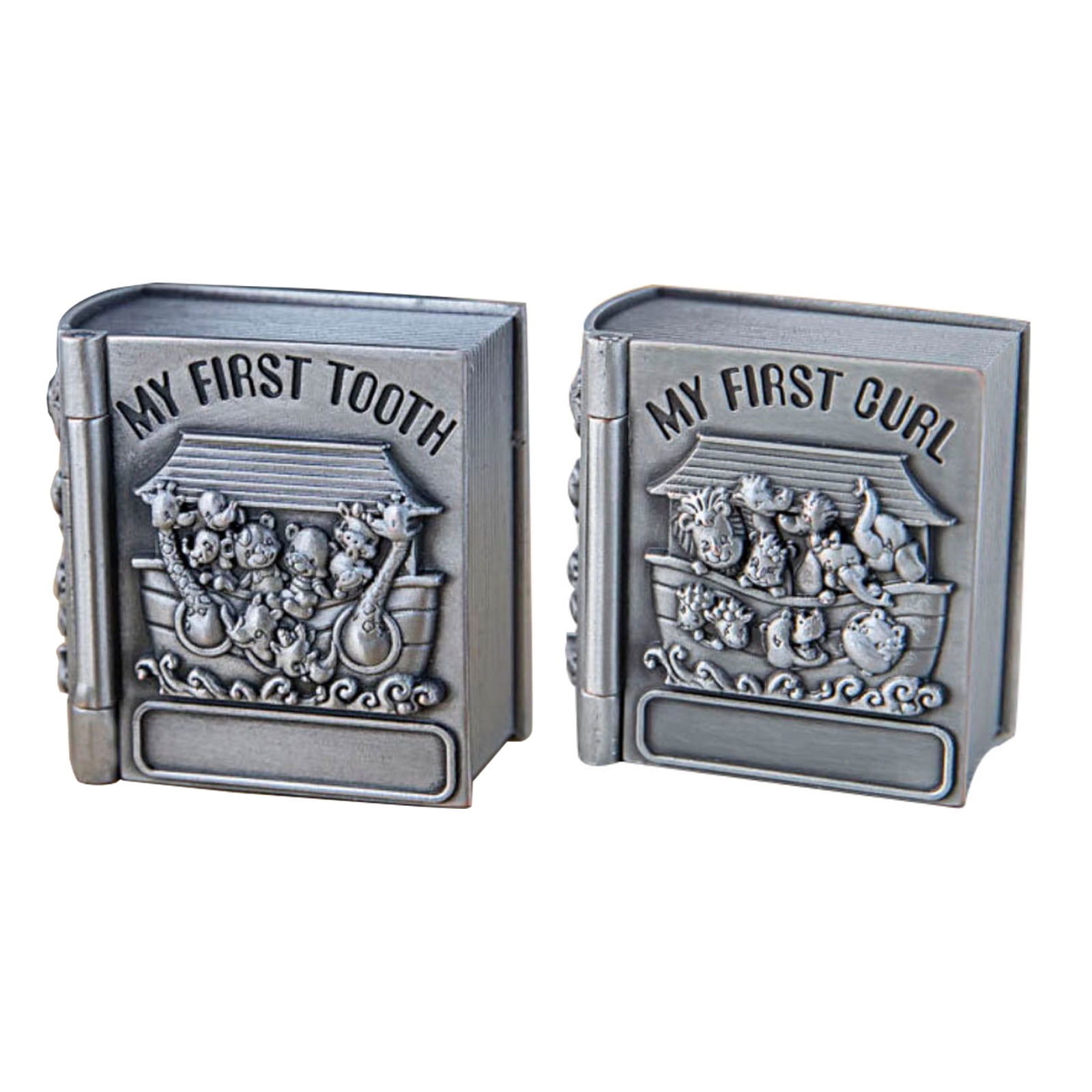 MANNYA 1 Pair Toddlers First Curl and Tooth Metallic Organizing Box ...