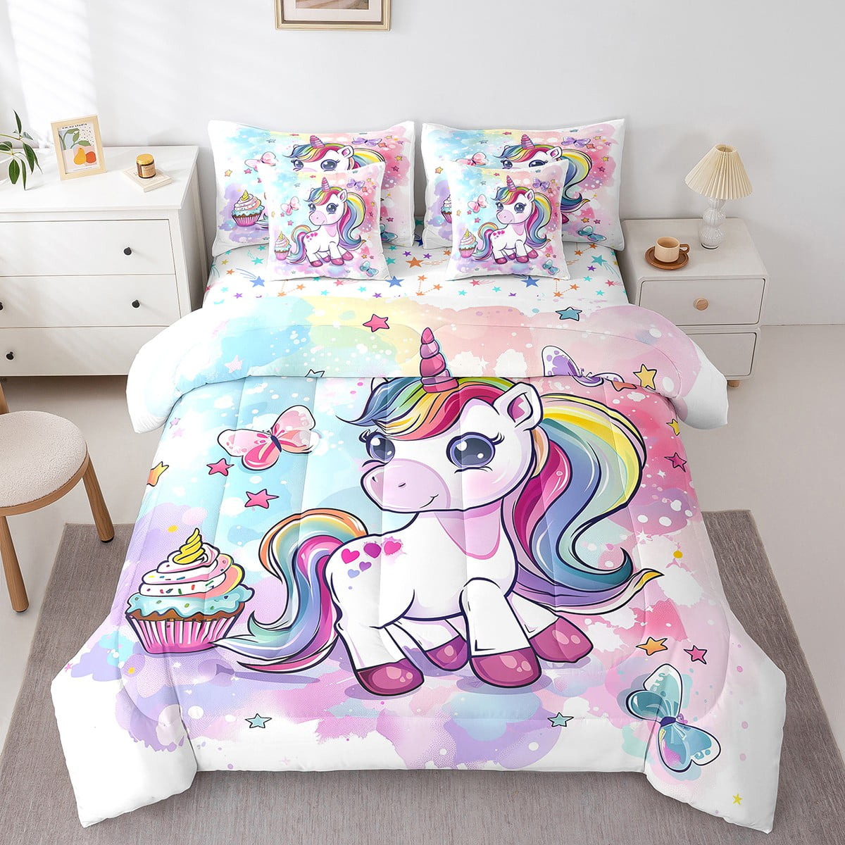 Click here for Erosebridal Animal Unicorn Bedding Sets Twin Size... prices