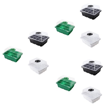 Seedling Tray, Cell Humidity Adjustable Seed Starting Kit with Dome and ...