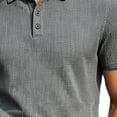Ceisia Men's Textured Knit Polo Shirt Short Sleeve Collared Slim Fit ...