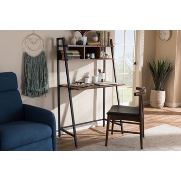 Manor Park Urban Industrial Ladder Storage Desk, Reclaimed Barnwood ...