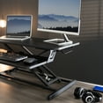 VIVO Dual Base Adjustable Standing Desk, Computer Monitor & Laptop ...