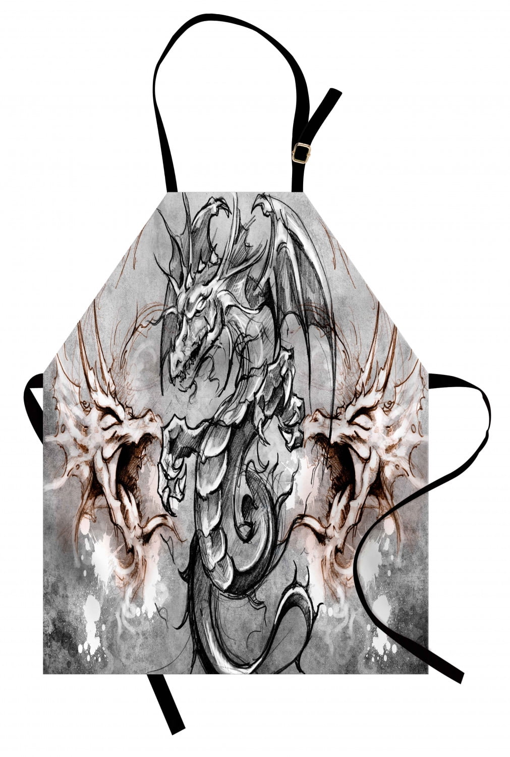 Dragon Apron Scary Creature in Sketch Stylized Horror Scene Monster ...
