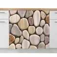 Abstract Art Cobblestones Cabinet Curtains 11" W x 13" L Stone Textures ...