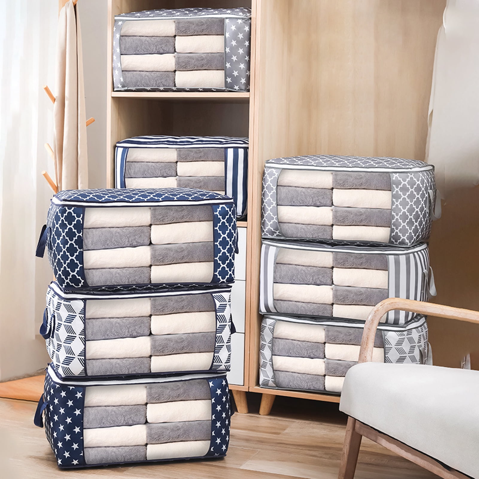 Honrane Quilt Storage Bag Foldable Space-saving Oxford Cloth Under Bed ...