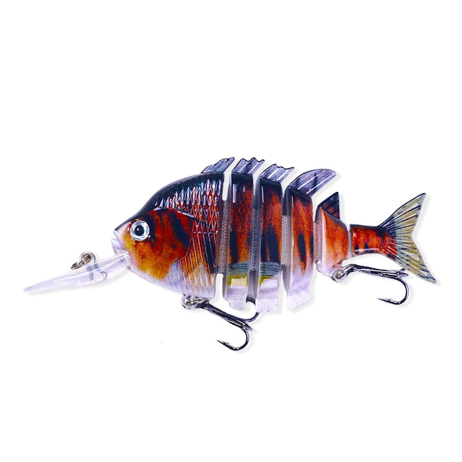 huanledash 10cm/16.5g Fishing Bait 3D Simulation Eyes Treble Hook ...