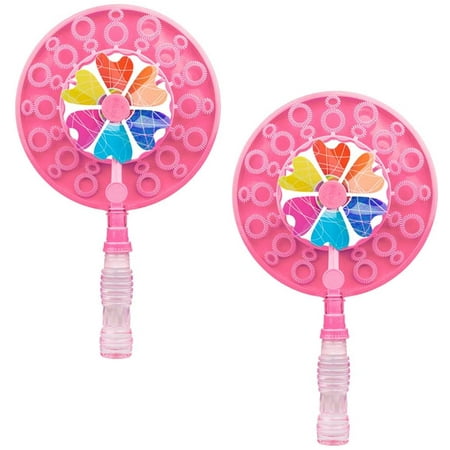 HTCM 2pcs Windmill Bubble Wand Wind Spinner Bubble Blowing Toy Plastic ...