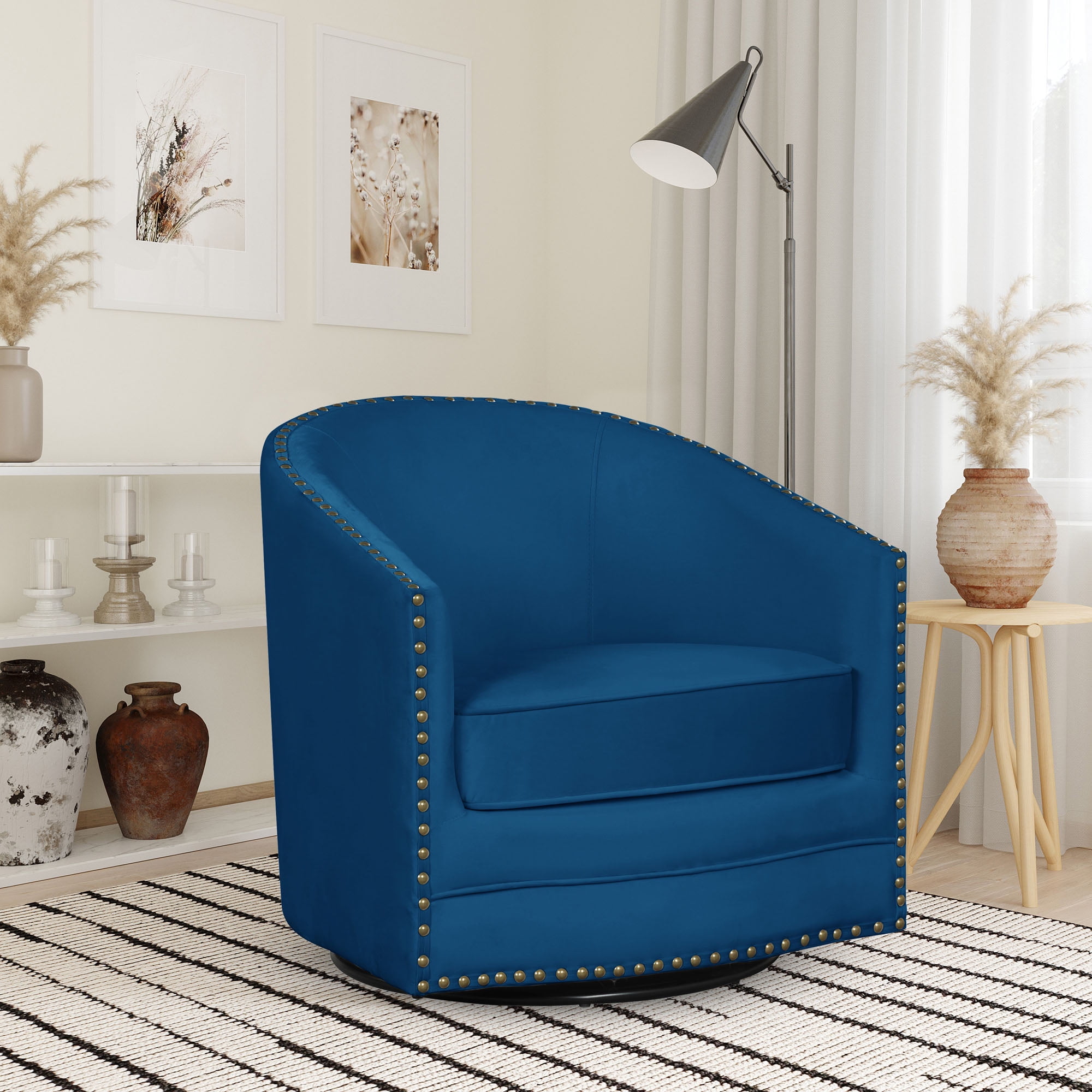 Ember Interiors Oasis Tub Chair, Navy Blue - Walmart.com