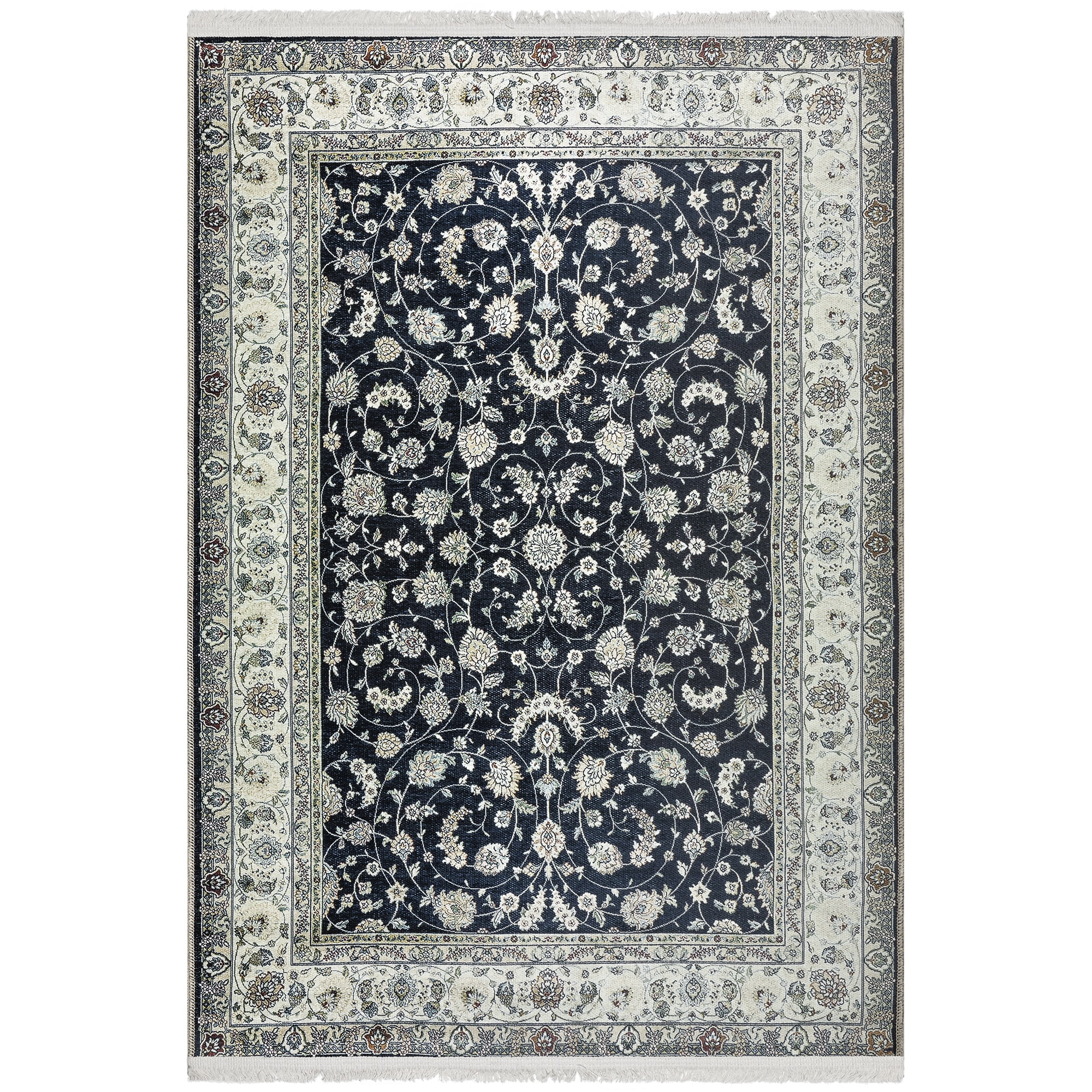 Ottomanson Machine Washable Cotton 4x6 Flatweave Area Rug for Living ...
