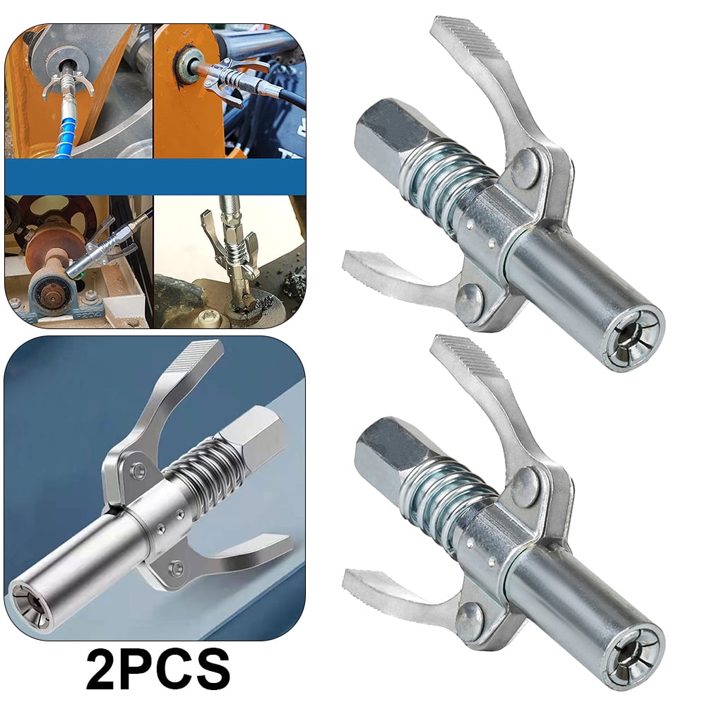 Acoplador Pistola Engrase 2 Piezas Boquilla Sin Fugas 10000 PSI Fácil ...