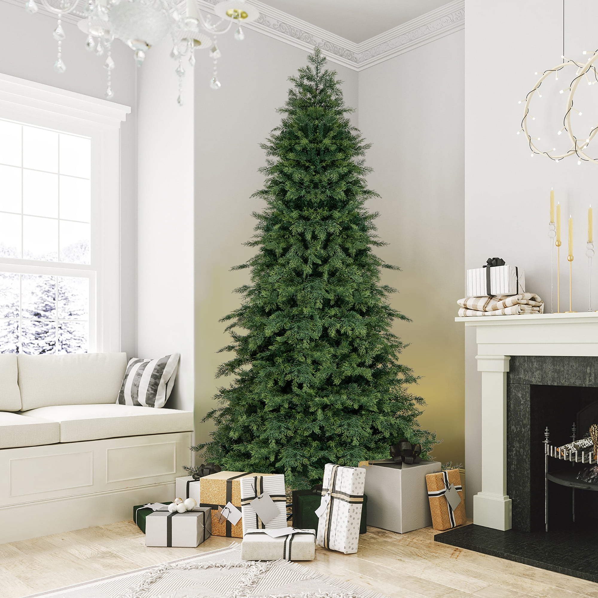 Click here for Gymax 7.5 Ft Artificial Xmas Tree W/ 1019 Pe Pvc B... prices