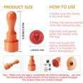 5Pcs 5 Styles Plastic Rubber Stamps with Wood Handles DIY Egg Drawing ...
