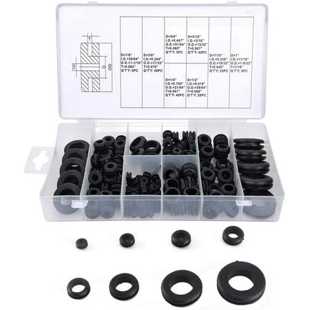 180pcs Rubber Grommet Assortment Rubber Grommet High Seal Rubber ...