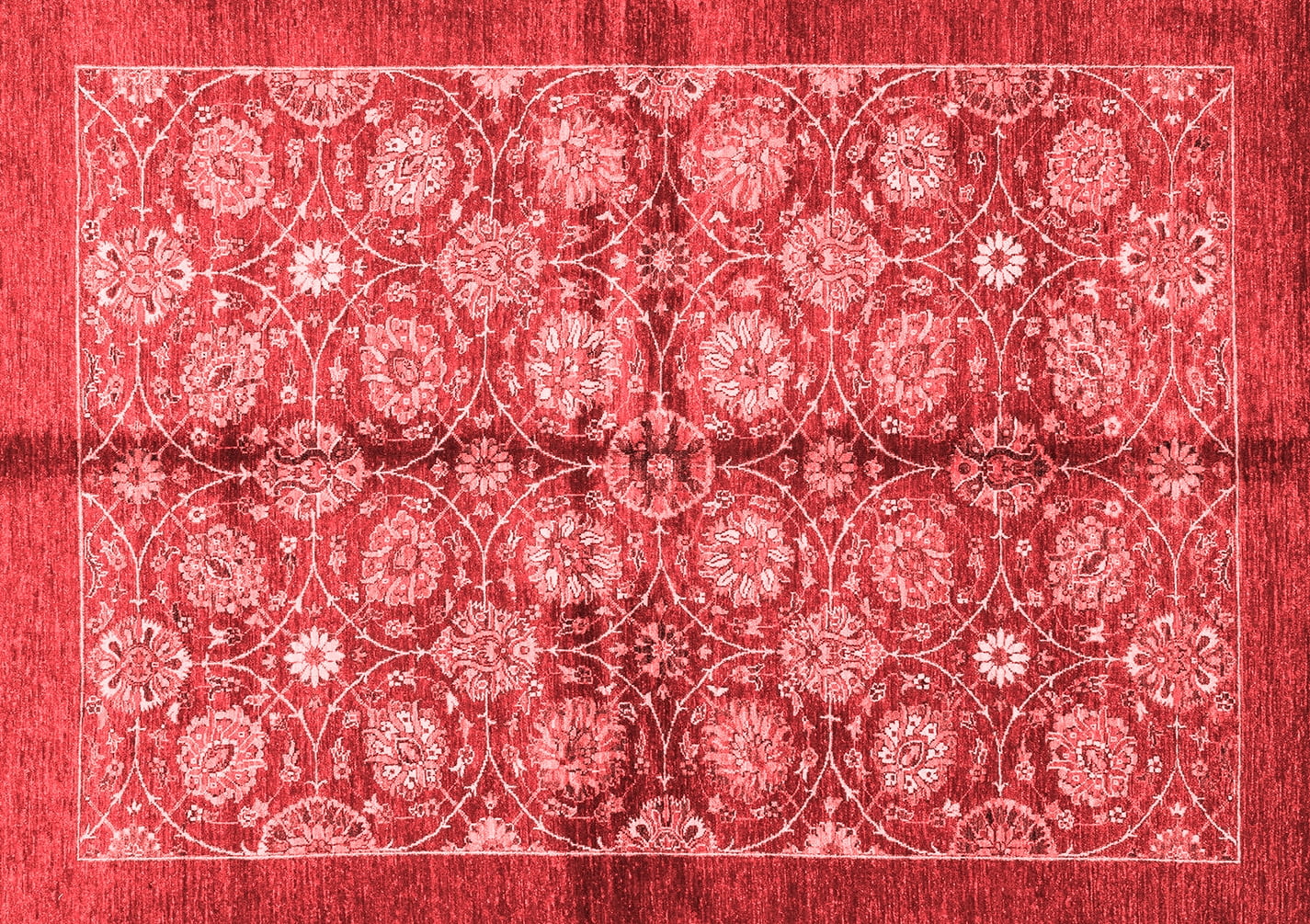 Ahgly Company Indoor Rectangle Abstract Red Modern Area Rugs, 2' x 5 ...