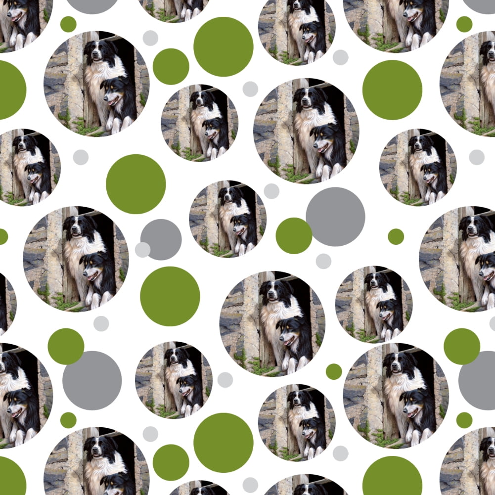 Border Collies Window Dogs Premium Gift Wrap Wrapping Paper Roll ...