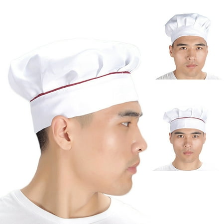 VONKY Adult Elastic Chef Hat Baker Workshop Canteen Kitchen Hat Elastic ...