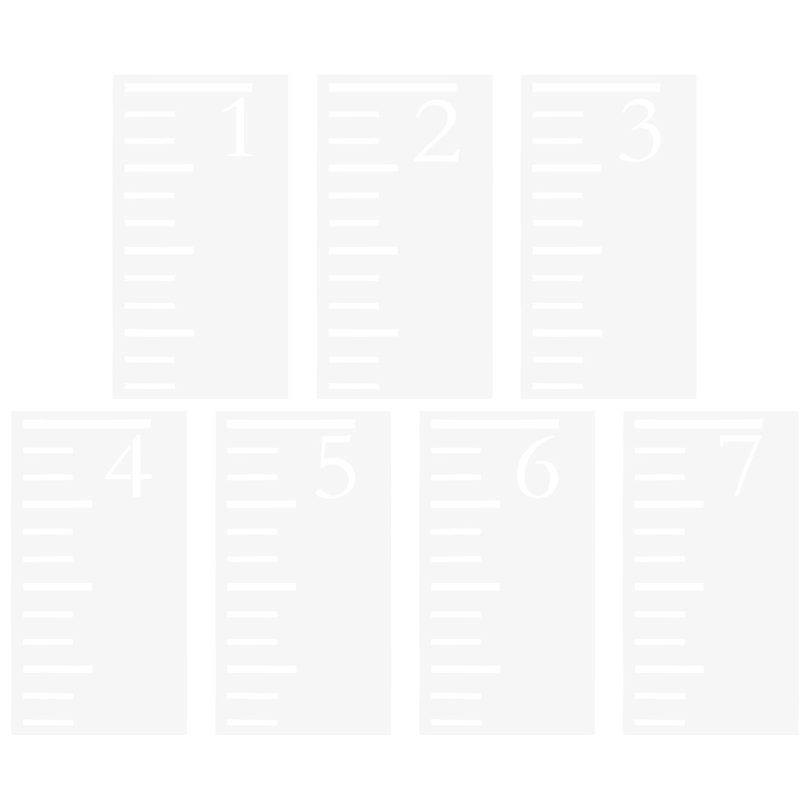 OUNONA 7pcs Kids Growth Chart Stencil 7 Feet Child Height Measuring ... OUNONA 7pcs Kids Growth Chart Stencil 7 Feet Child Height Measuring ...