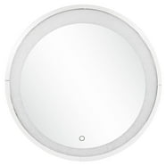 Round Wall Mirror with LED Lighting Silver - Walmart.com