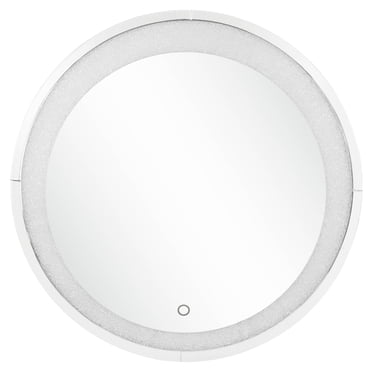 Round Wall Mirror with LED Lighting Silver - Walmart.com